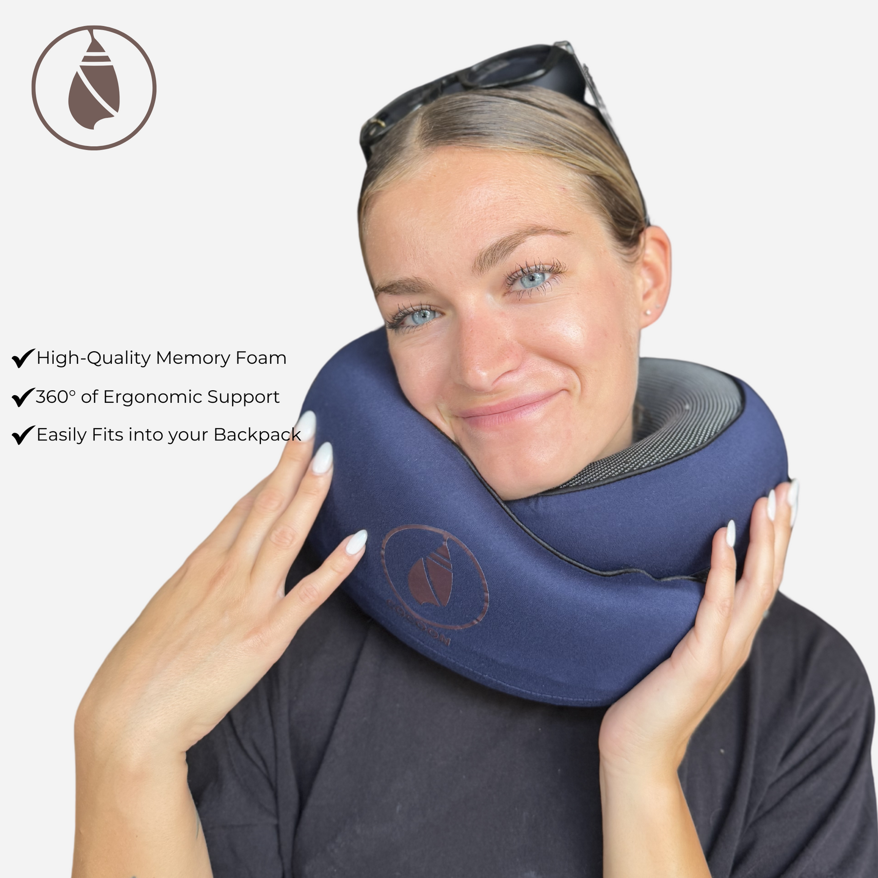 The Cocoon Travel Pillow provides 360° support for your head and neck ...